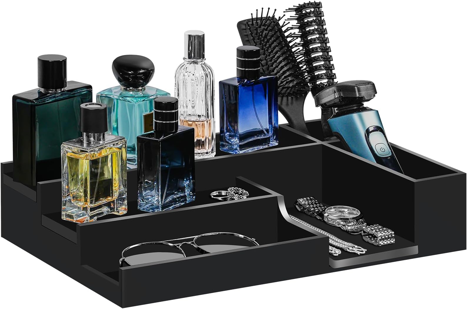 Amazon.com: Mongshin Cologne Organizer for Men,Black Wood Perfume ...