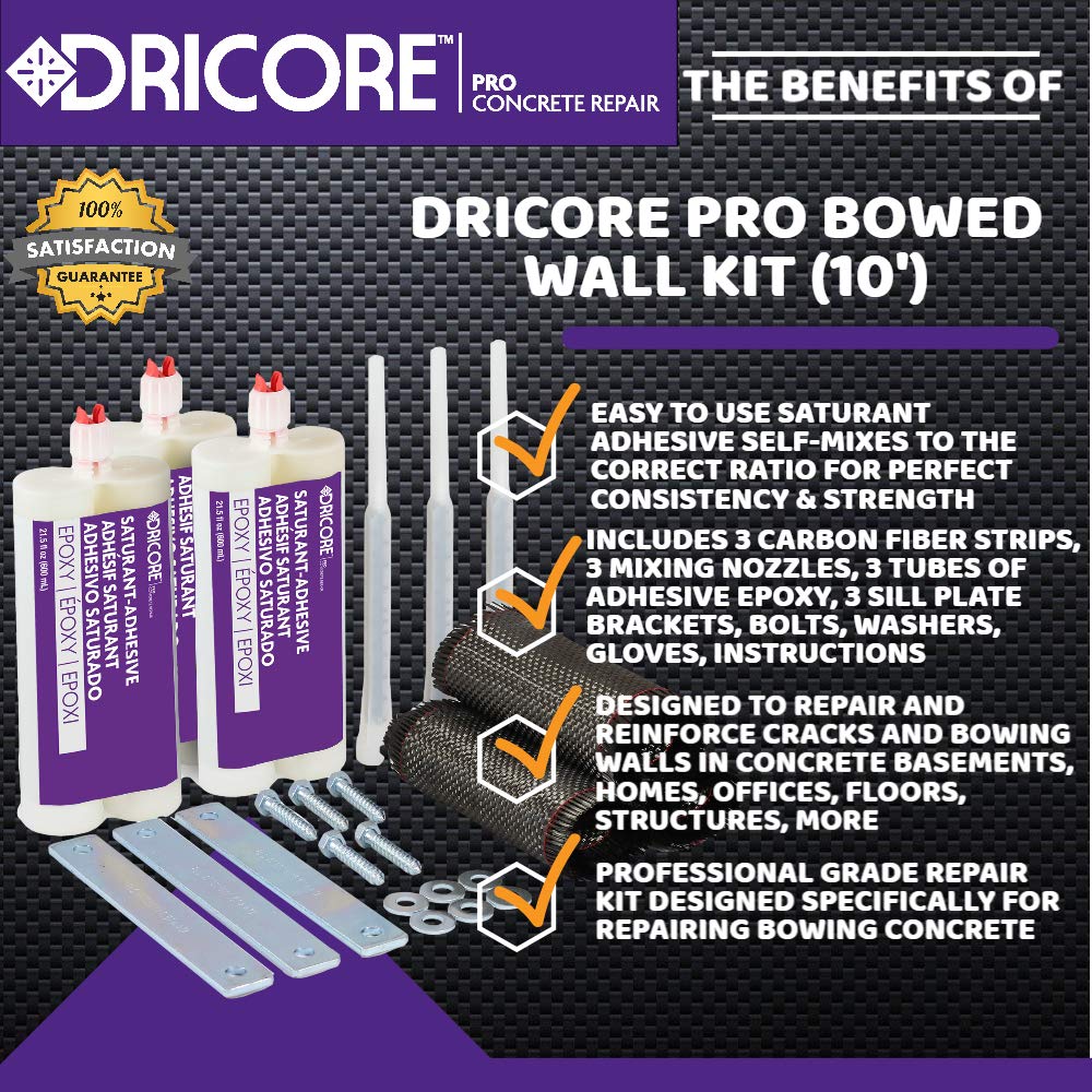 10ft DRICORE PRO Concrete Repair Foundation Wall Repair Kit in Nepal at ...