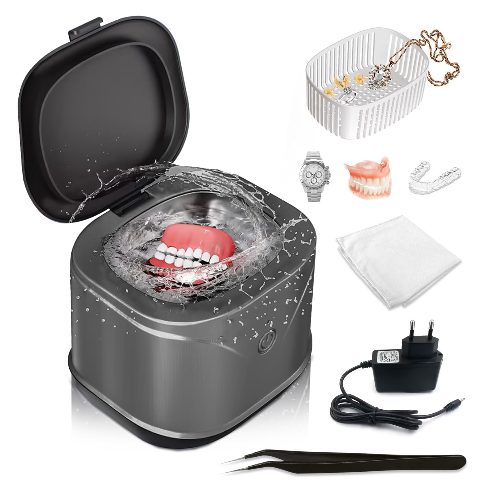 Amazon.com: Blessimo 46kHz Ultrasonic Retainer Cleaner Machine - 220ML ...