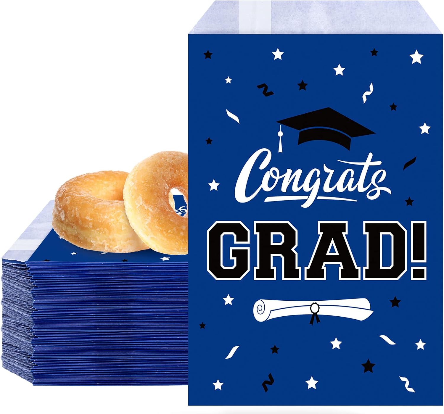 Amazon.com: Whaline 100Pcs Graduation Goodie Treat Bags Congrats Grad ...