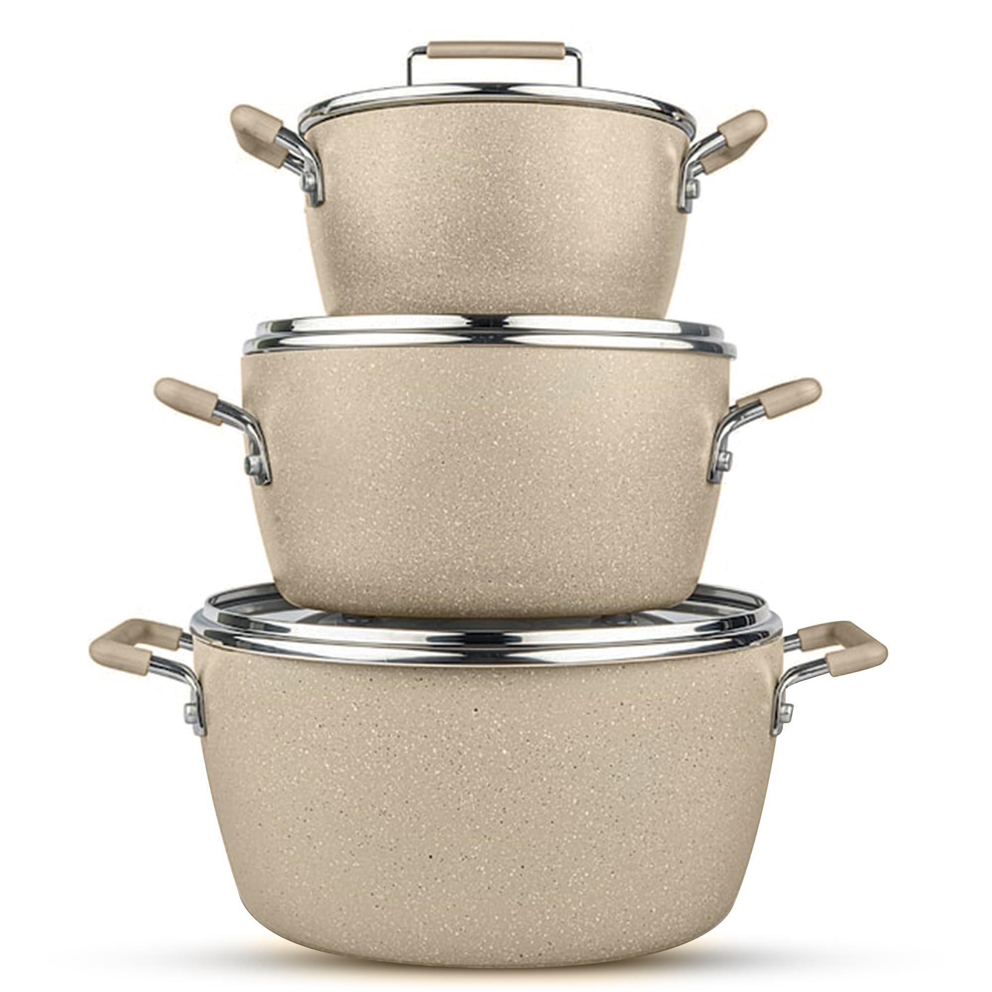 Amazon.com: Granitestone 6 Pc Pots and Pans Set Non Stick, 1.5Qt, 3Qt ...