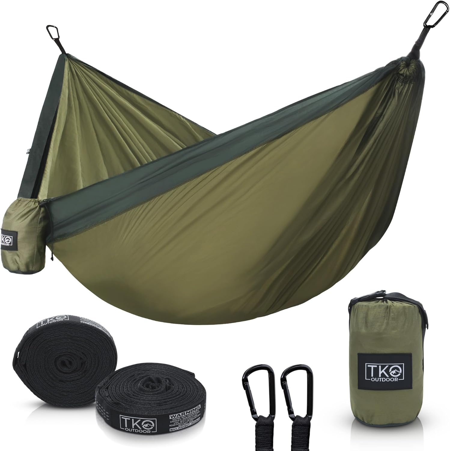 TKO Outdoor Double Camping Hammock - Portable Hammocks with Hanging ...