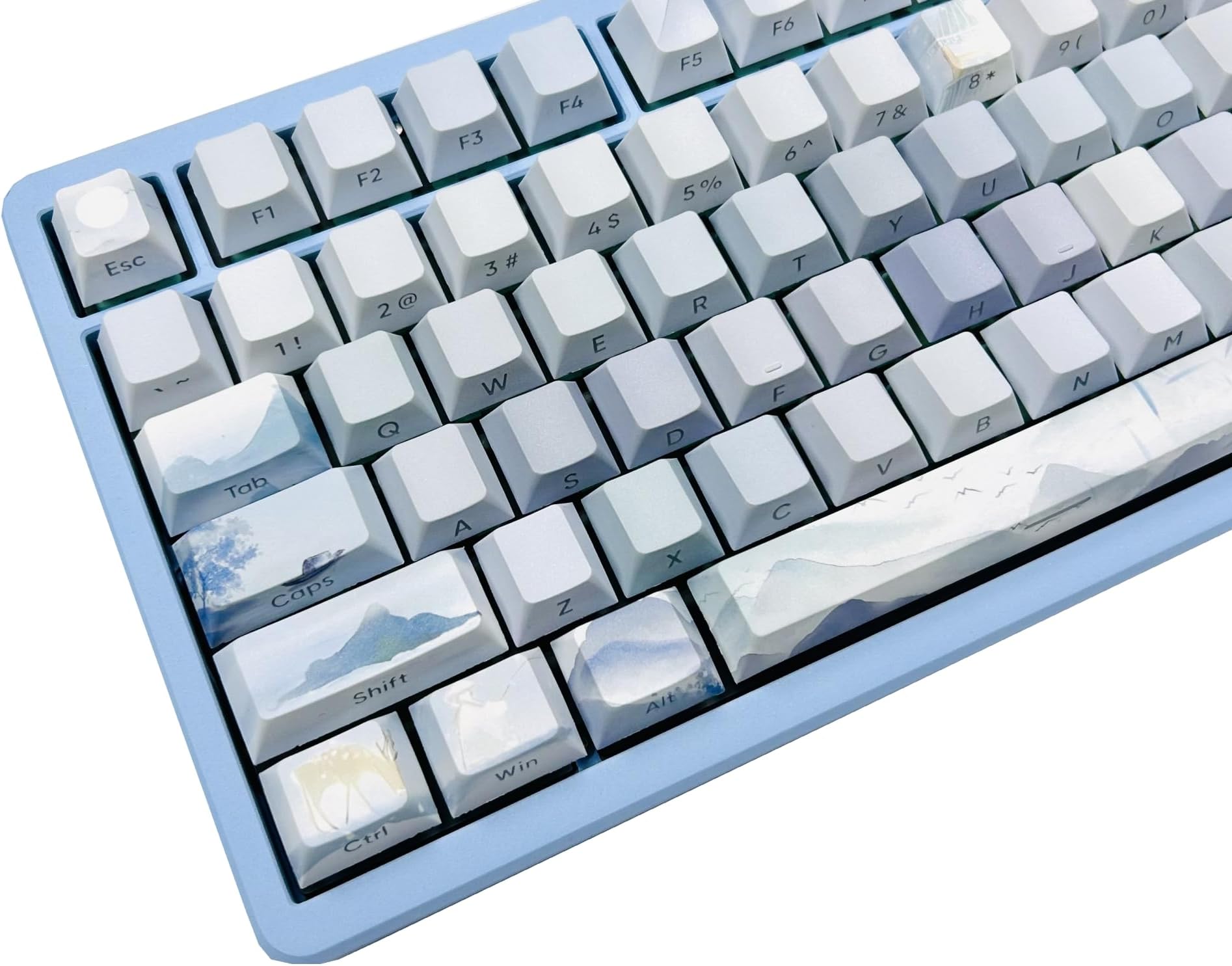 Amazon.com: womier Double Shot PBT keycaps, Shine Throug Keyboard ...