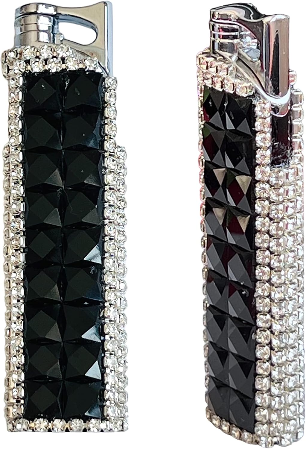 Amazon.com: Rhinestone Bling Lighter Luxury Blue Torch Refillable ...
