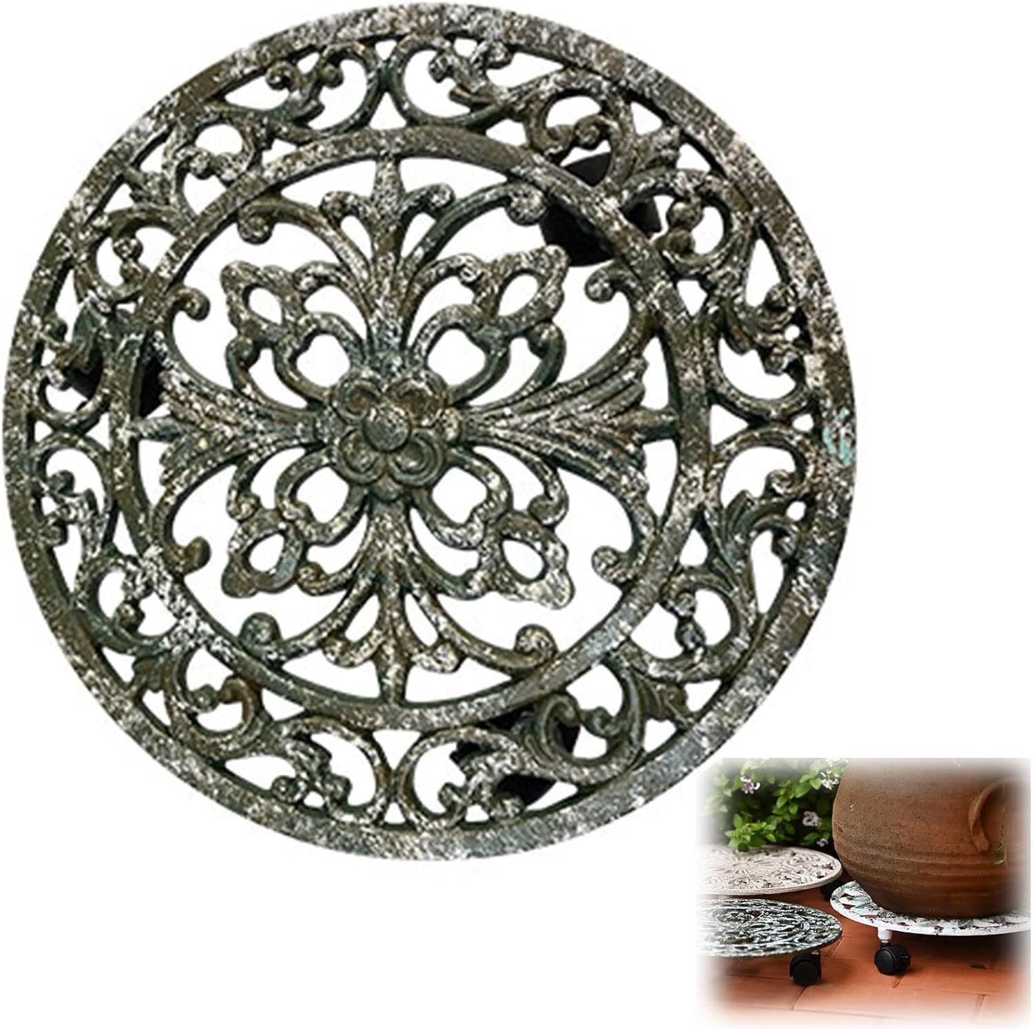 Plantentrolley plantenroller met wieltjes Rolonderzetter Bloementrolley ...