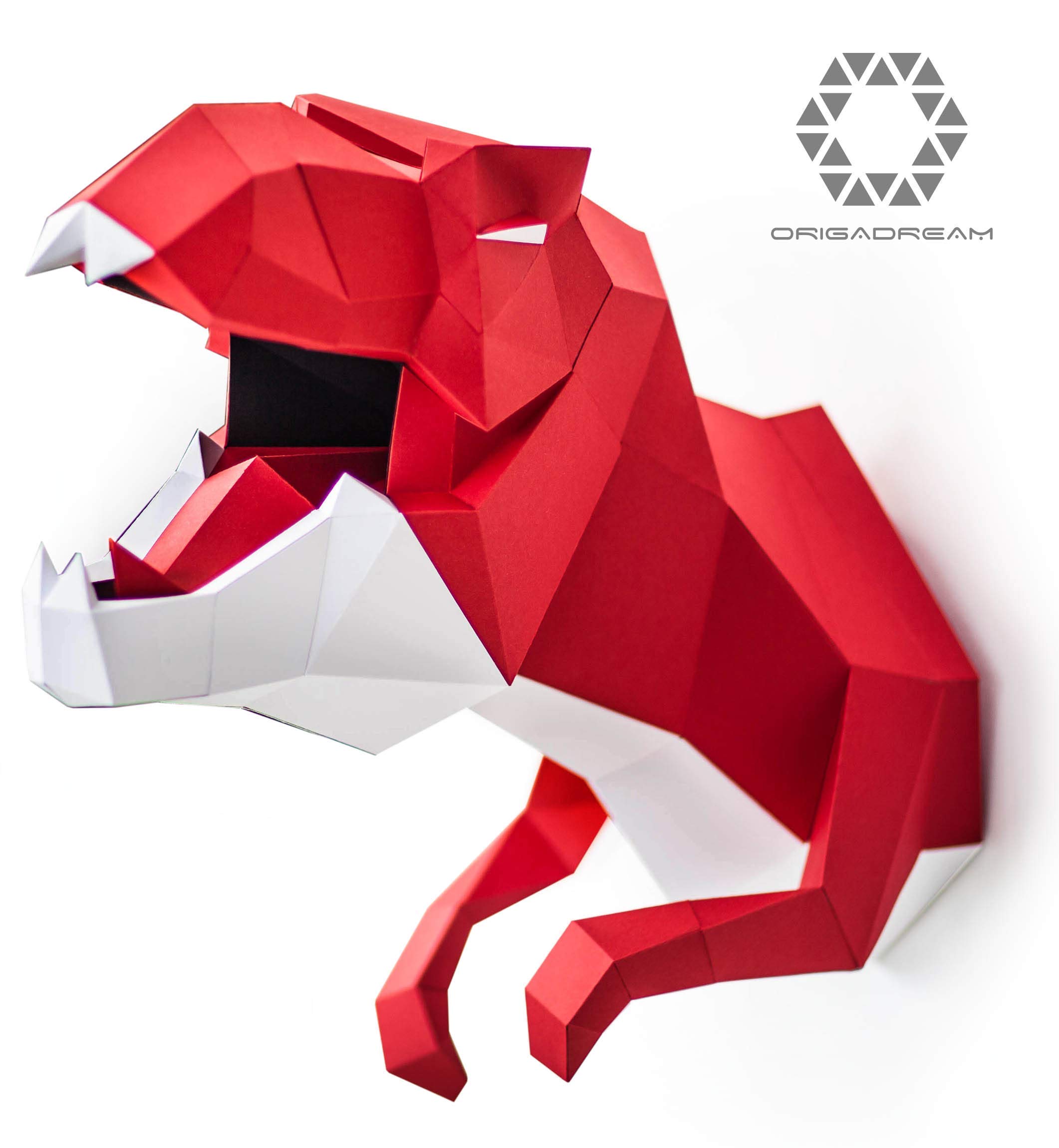 Buy T-Rex Paper Craft Sculpture DIY Assembly Pre-Cut KIT 3D Papercraft ...