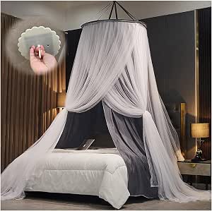 Amazon.com: LONONE Round Dome Canopy Bed Curtains Mosquito Net Bed ...
