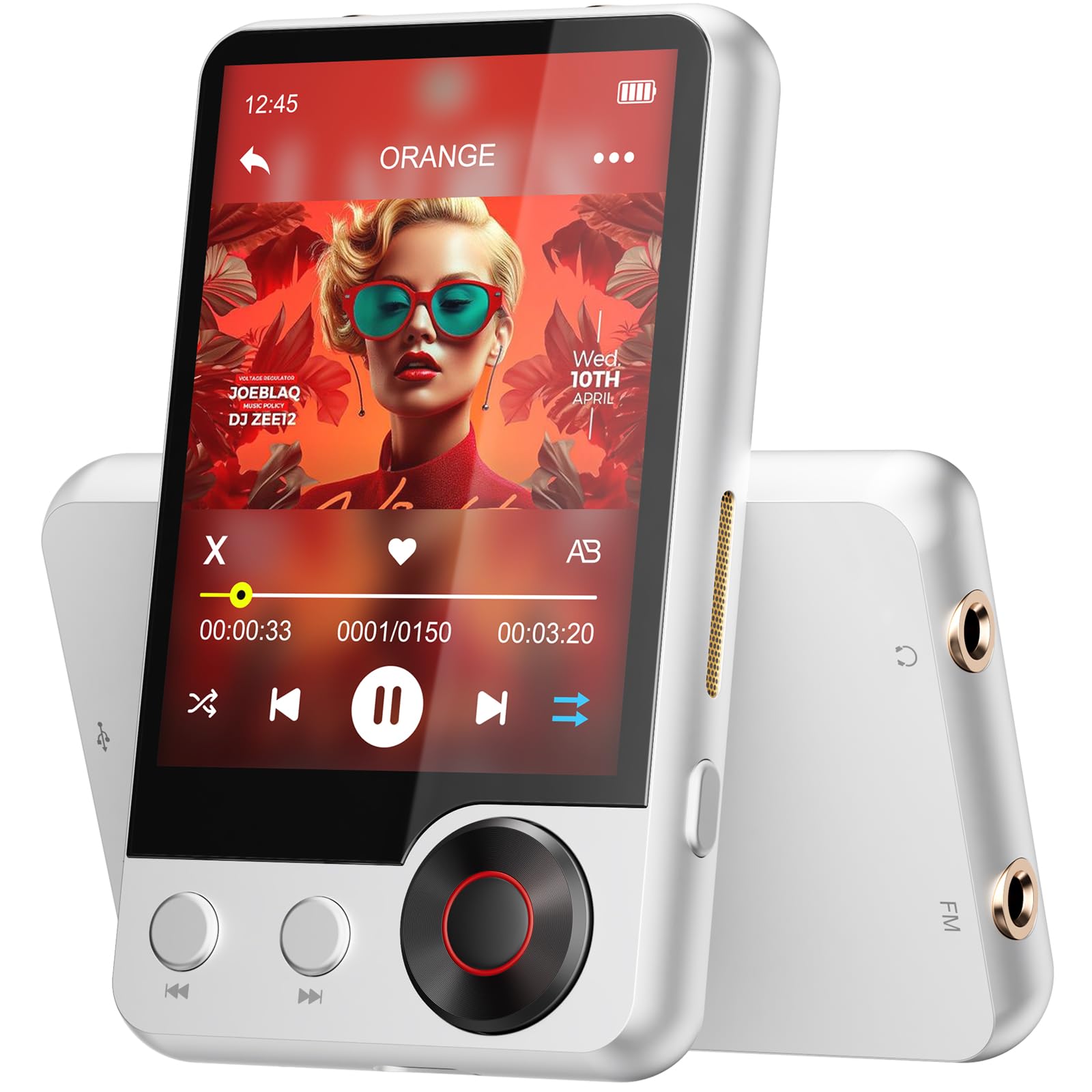 128GB MP3 Player with Boosted Bluetooth 5.3, Music Player Features HD ...