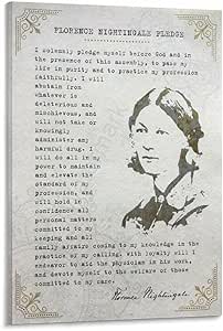 Amazon.com: The Florence Nightingale Pledge Nurse Oath Wall Art Poster ...