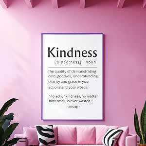 Amazon.com: Kindness Definition Print Kindness Quote Office Wall Art ...