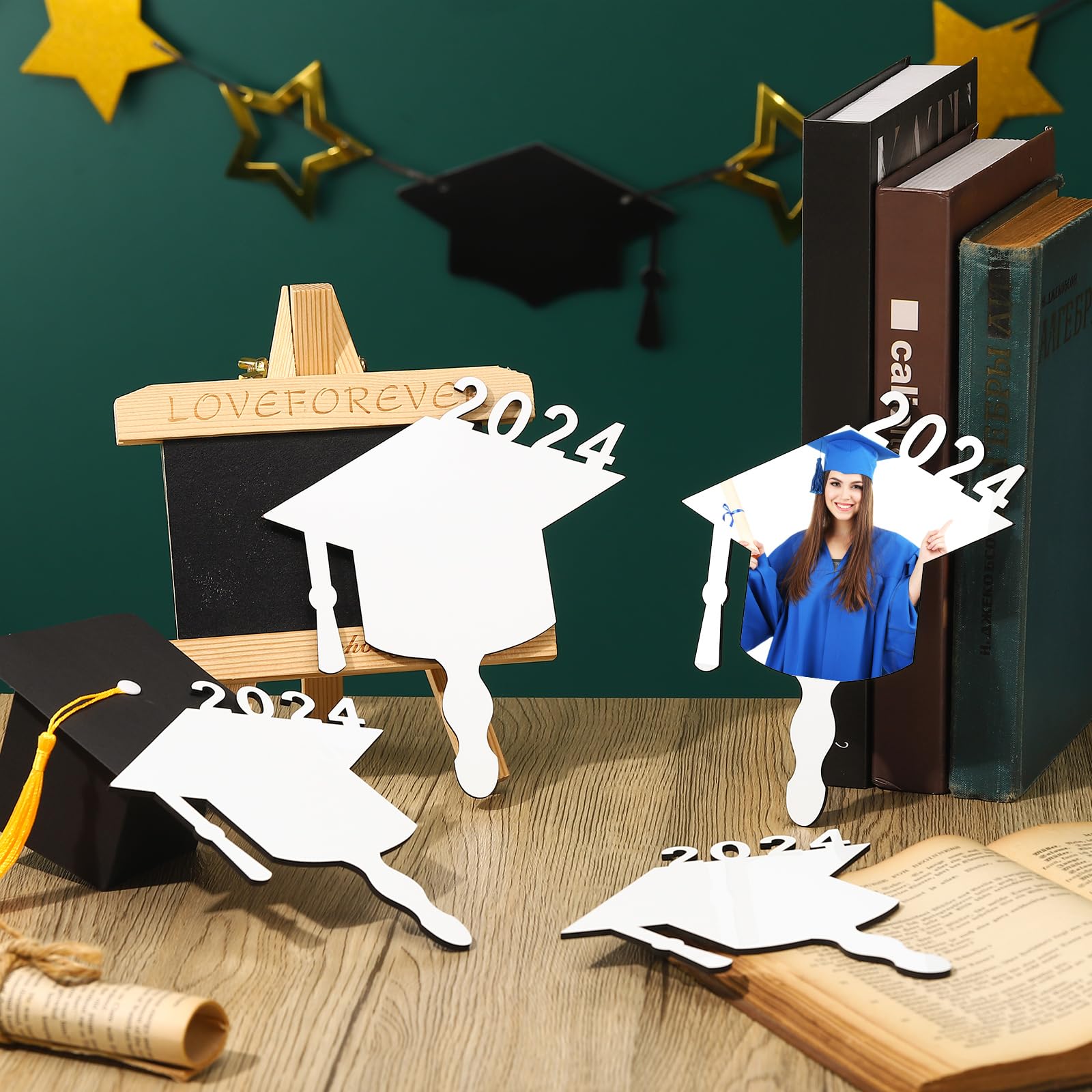 Snapklik.com : Anglechic Graduation Sublimation Blanks Paddle Fan 2024 ...