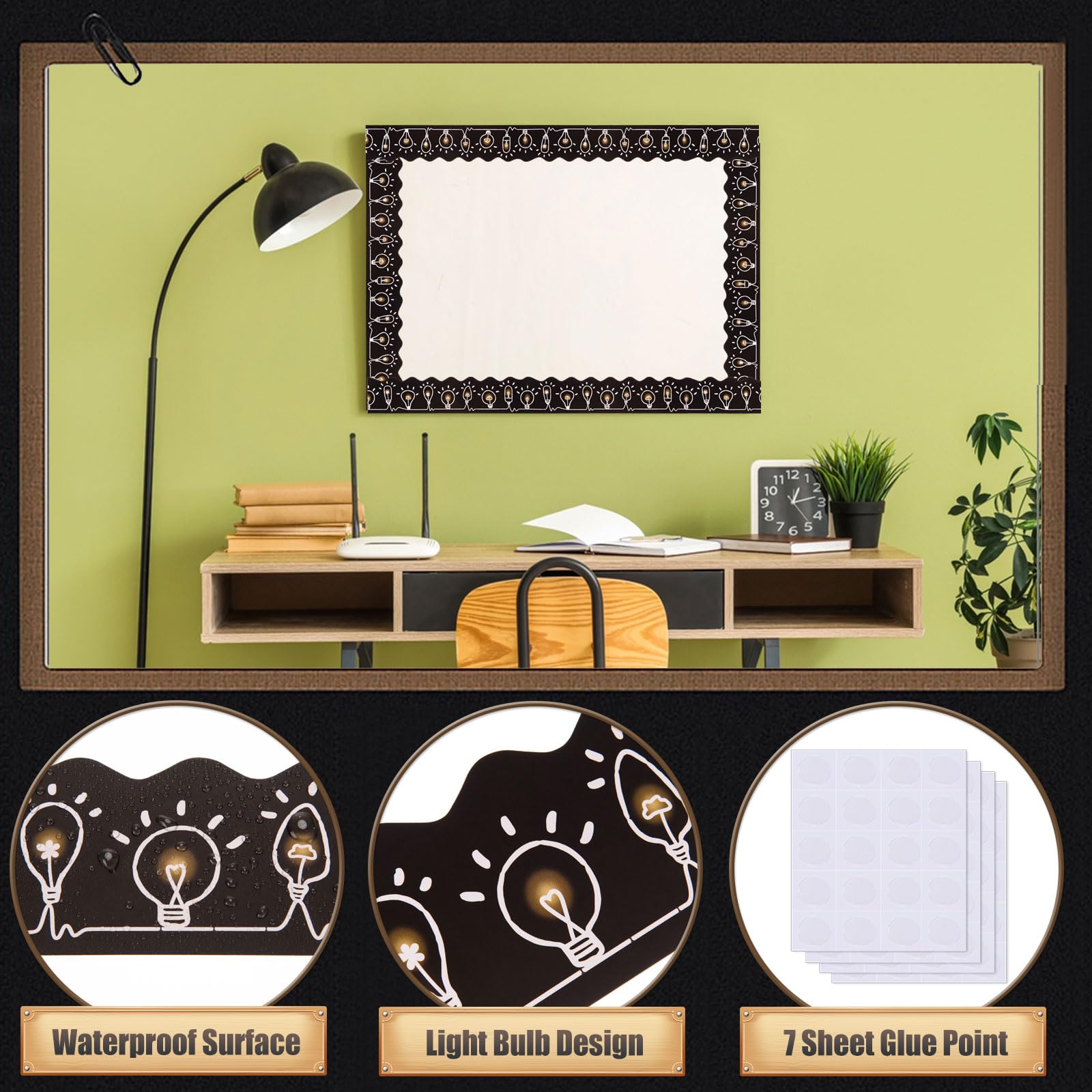Snapklik.com : AWIZOM 72 Feet Light Bulb Bulletin Board Borders ...