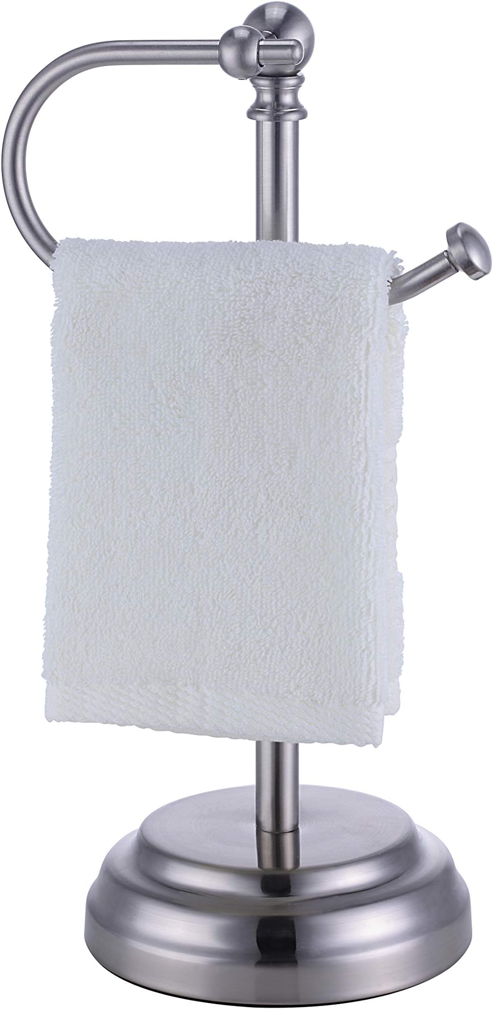 Amazon.com: J&V TEXTILES Steel Towel Rack Holder Stand with 2 Hanging ...