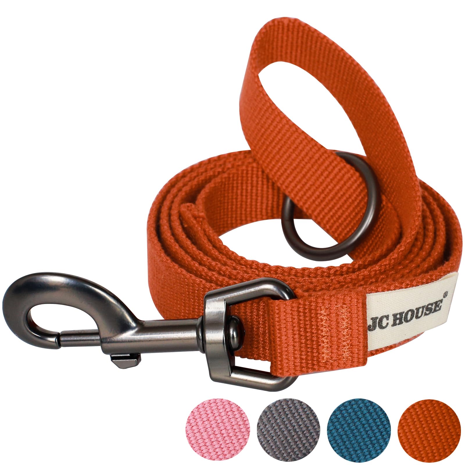 Amazon | JC HOUSE 犬 リード 環境に優しい竹繊維素材 1.2m 柔らかく快適なグリップ 丈夫 小型犬 中型犬 大型犬用リード 散歩 しつけ 訓練 1.5cm幅 オレンジ ...