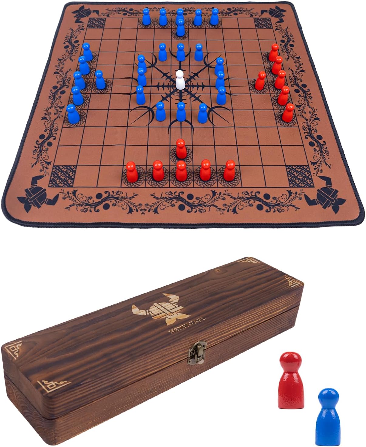 Amazon.com: Hnefatafl Viking Chess Board Set, Two Player Strategy Game ...