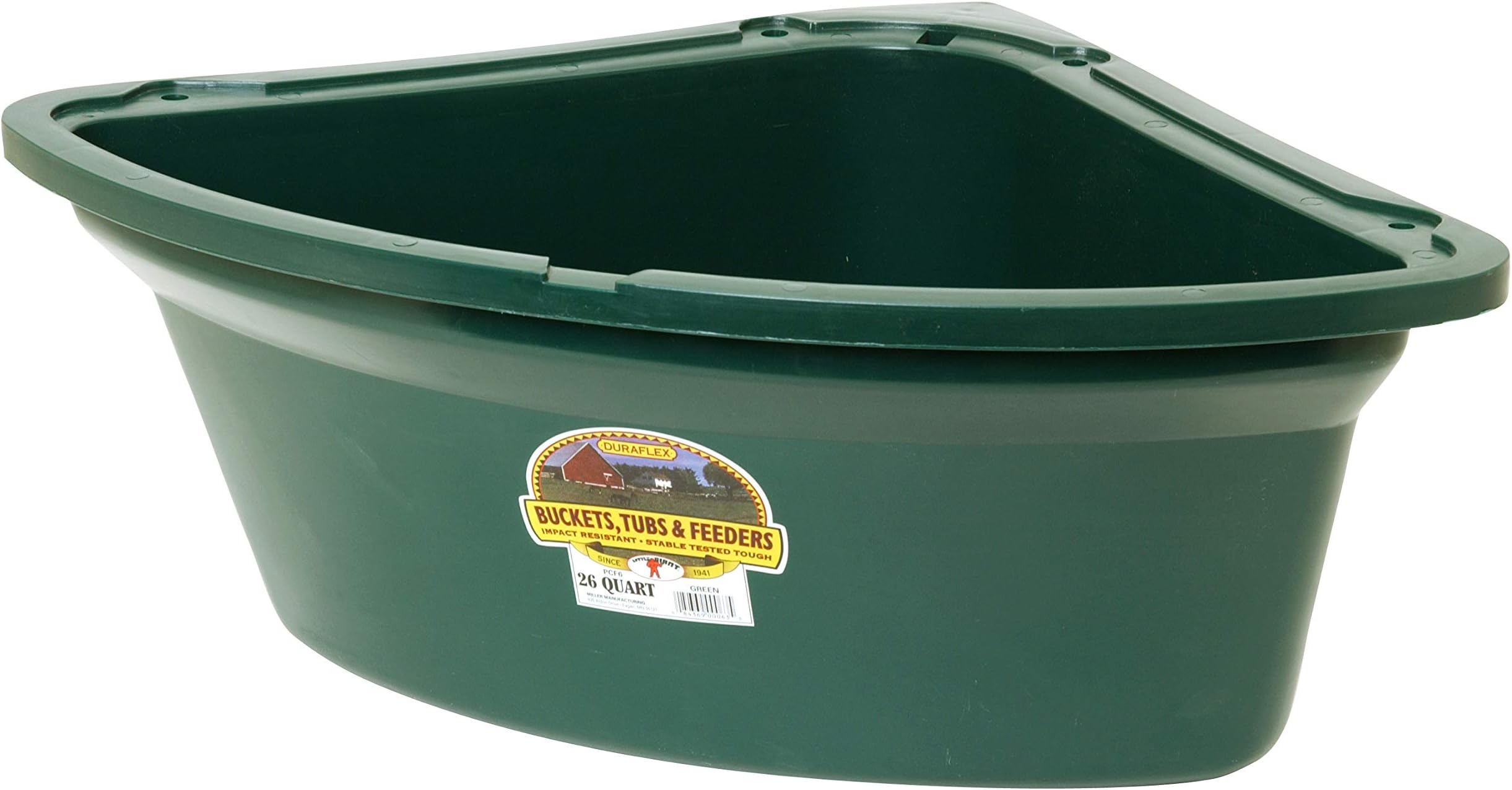 Amazon.com : Little Giant Plastic Corner Feeder Bucket (Green) Durable ...