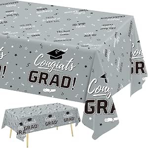 Amazon.com: 3 Pcs Graduation Party Tablecloths Congrats Grad Theme ...