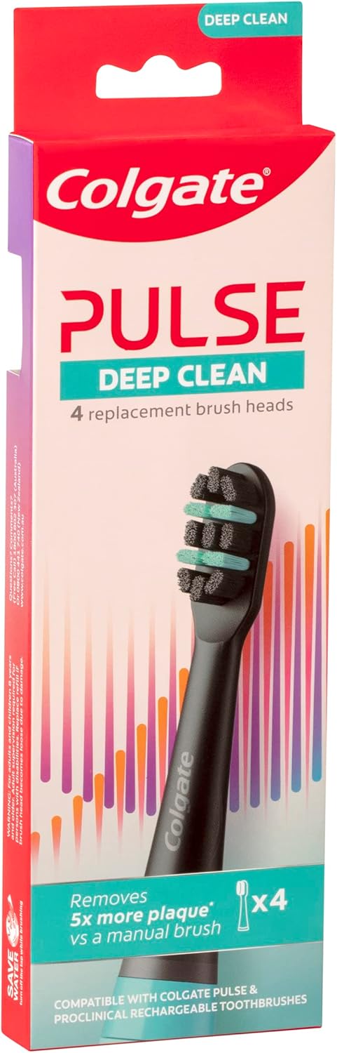 Colgate Pulse Deep Clean Electric Toothbrush Replacement Brush Head ...