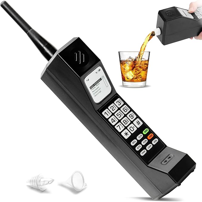 Amazon.com | GoPong Old School Prop Phone & 12 oz Flask - Retro Cell ...