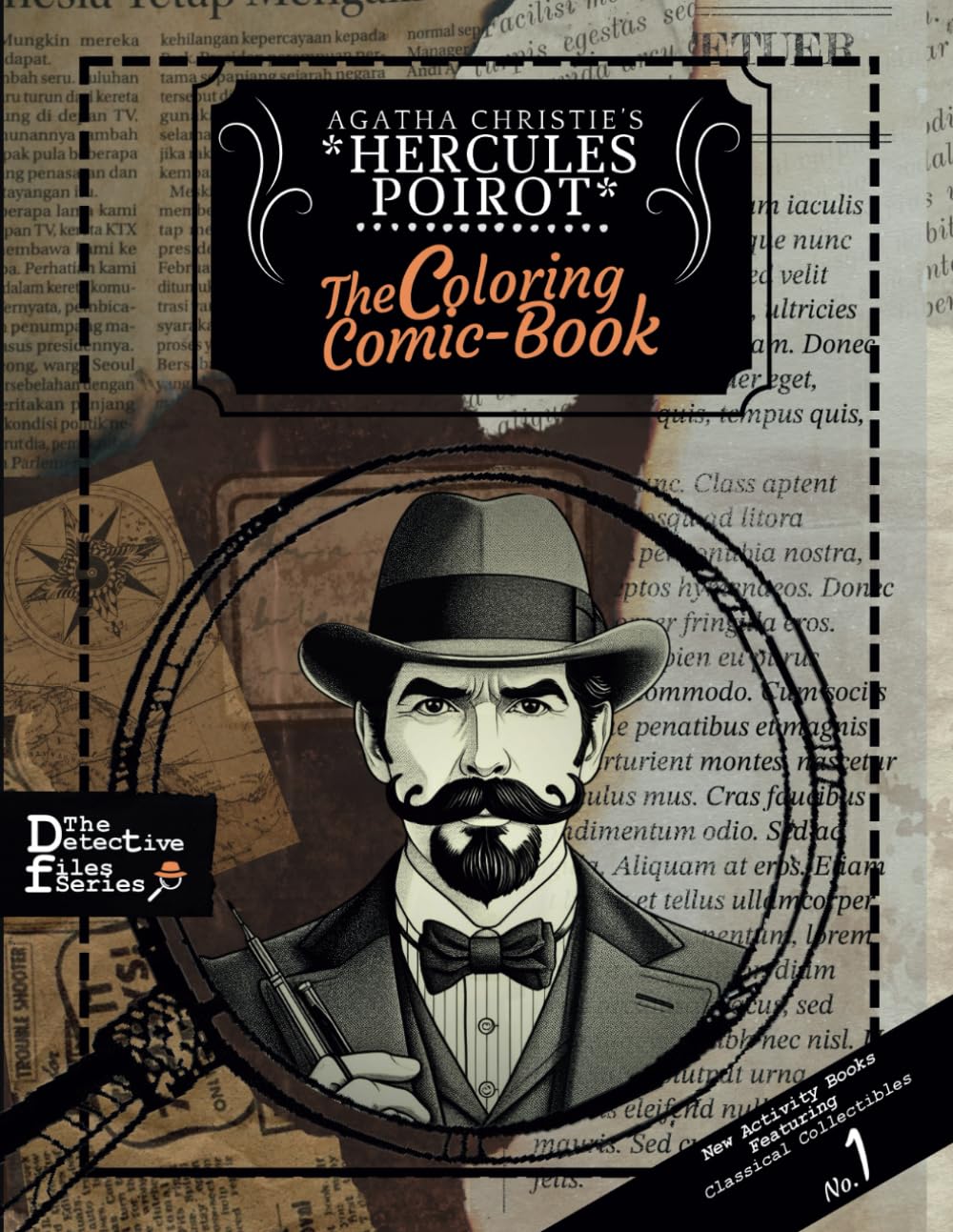 Poirot Coloring Comic Book: Detective Activity Series for Crime Novel ...