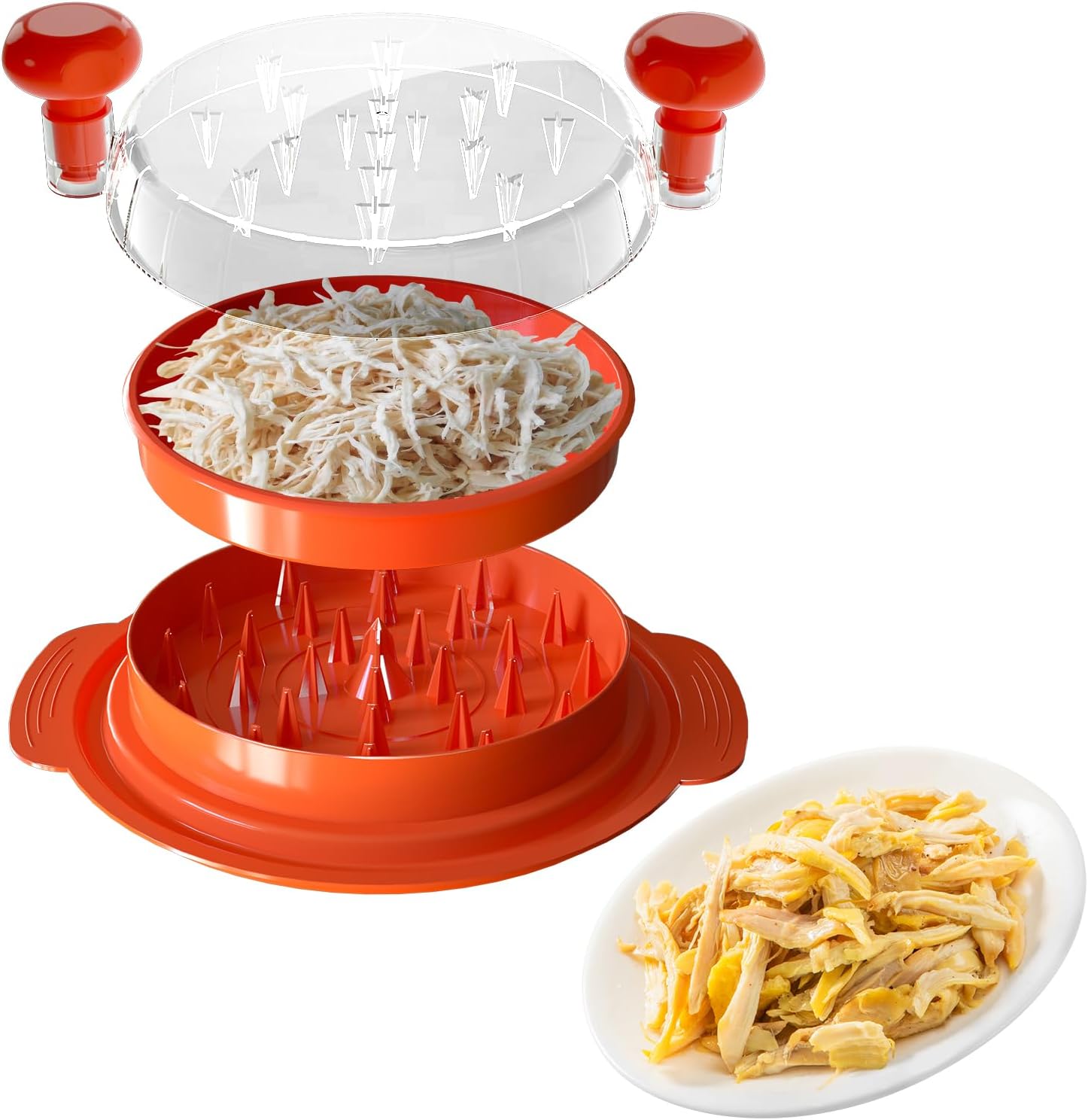 Amazon.com: Chicken Shredder Tool Twist Large With Separate Plate ...