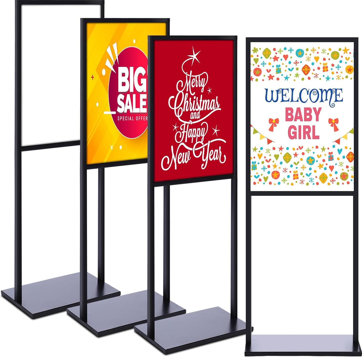 Amazon.com : Blulu 4 Pcs Sign Stand 19.6"x 27.5" Poster Holder Heavy ...