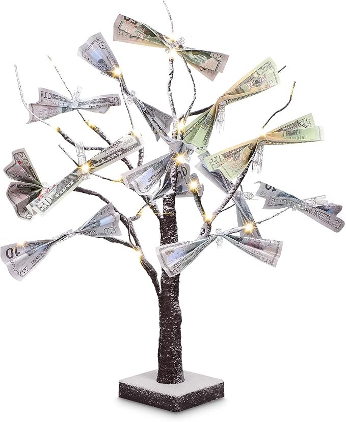 Amazon.com: Coume Money Tree Gift Card Holder LED Birch Twig Tree ...