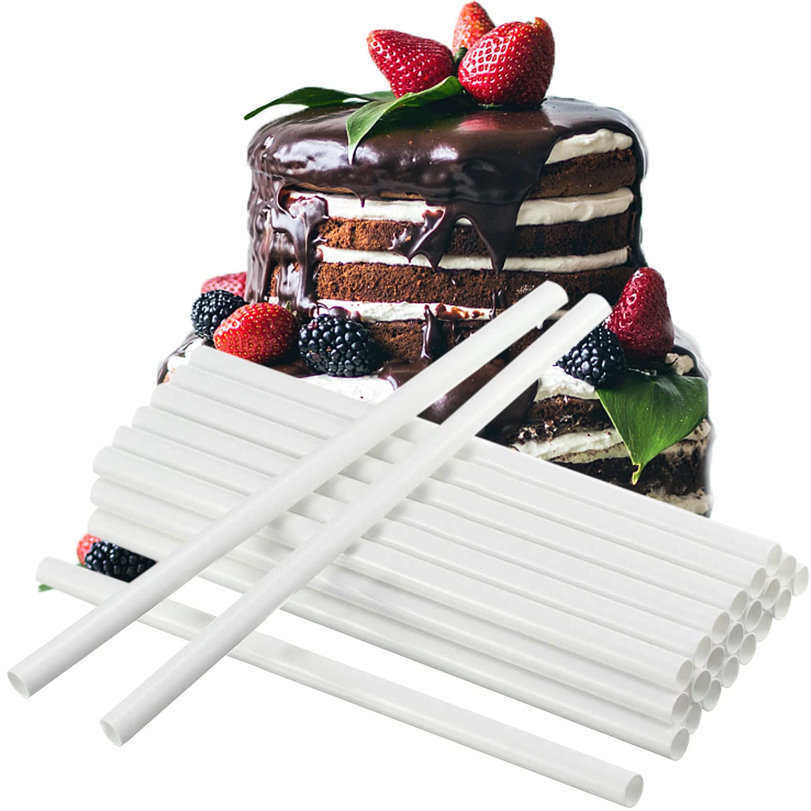 3 x Brand New 15Pcs Cake Dowels, White Plastic Cake Support Rods, Thic ...