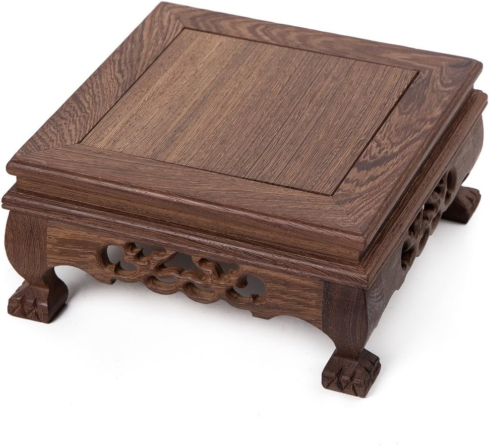 Amazon.com: Oriental Furniture Chinese Display Stand Wooden Square ...