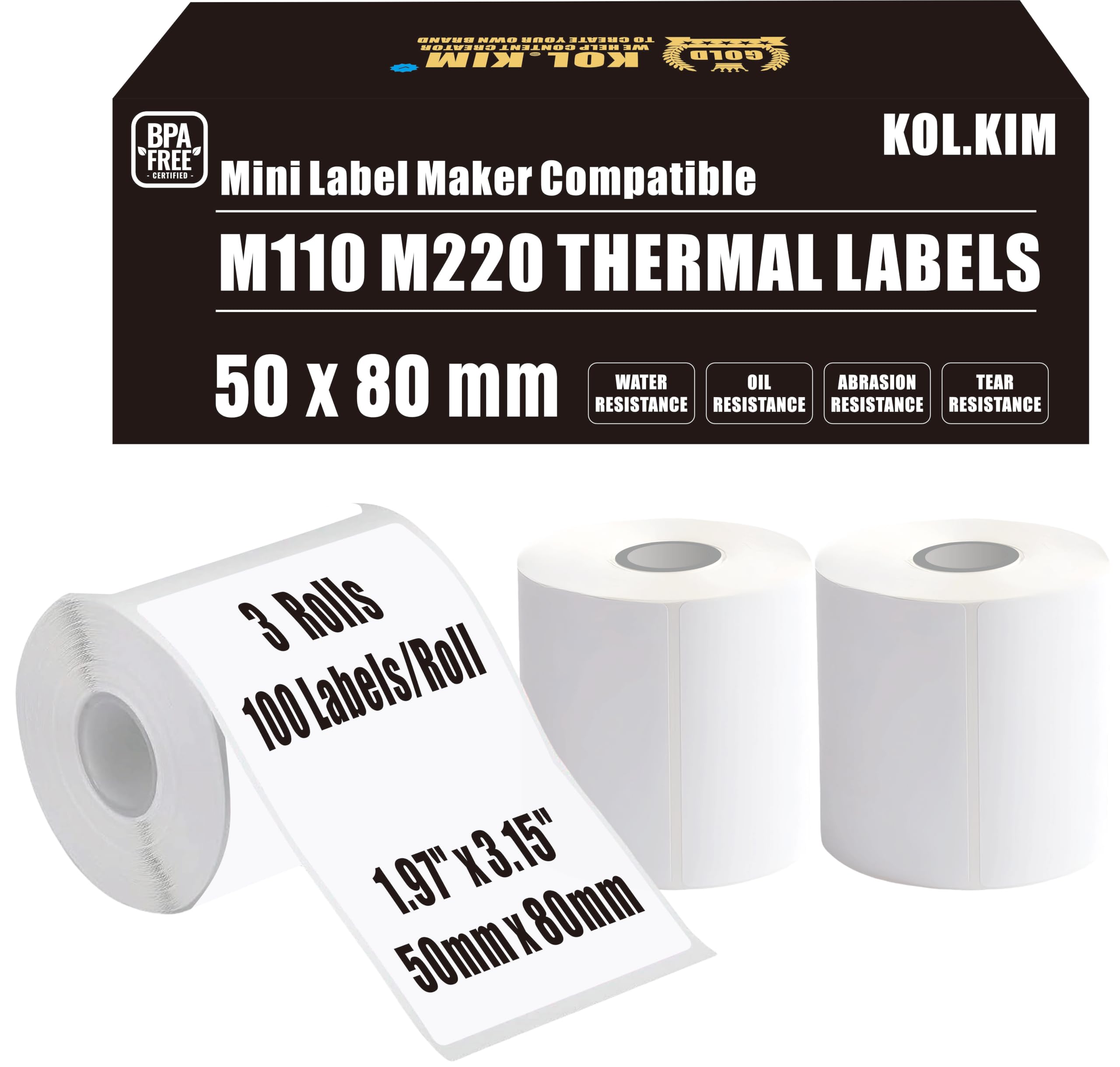 T50m Pro Labels Tape, 1.97''x3.15'' M110 Labels for Supvan T50m Pro ...