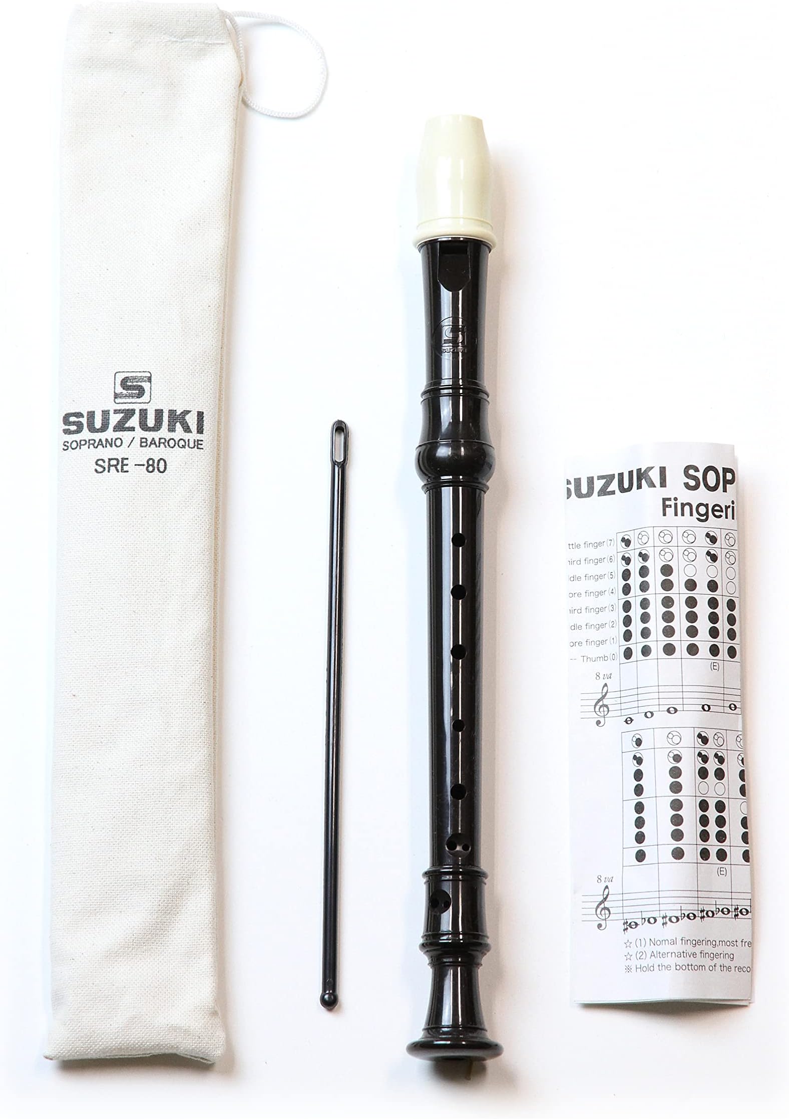 Amazon.com: Suzuki Musical Instruments Recorder, Ebony (SRE-80 ...