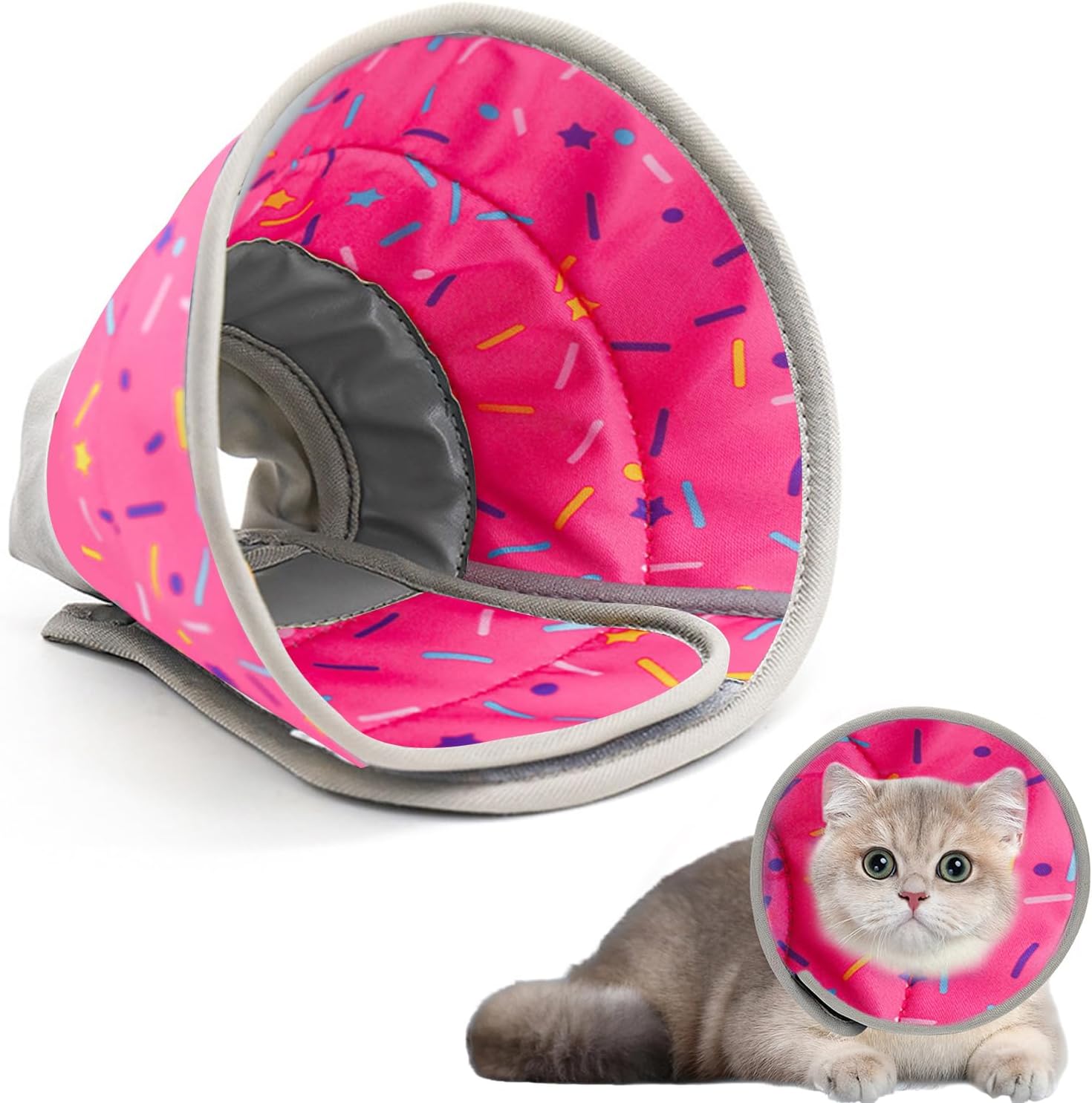 Asheyya Cat Cone Collar Soft, Adjustable Cat Cones to Stop Licking for ...
