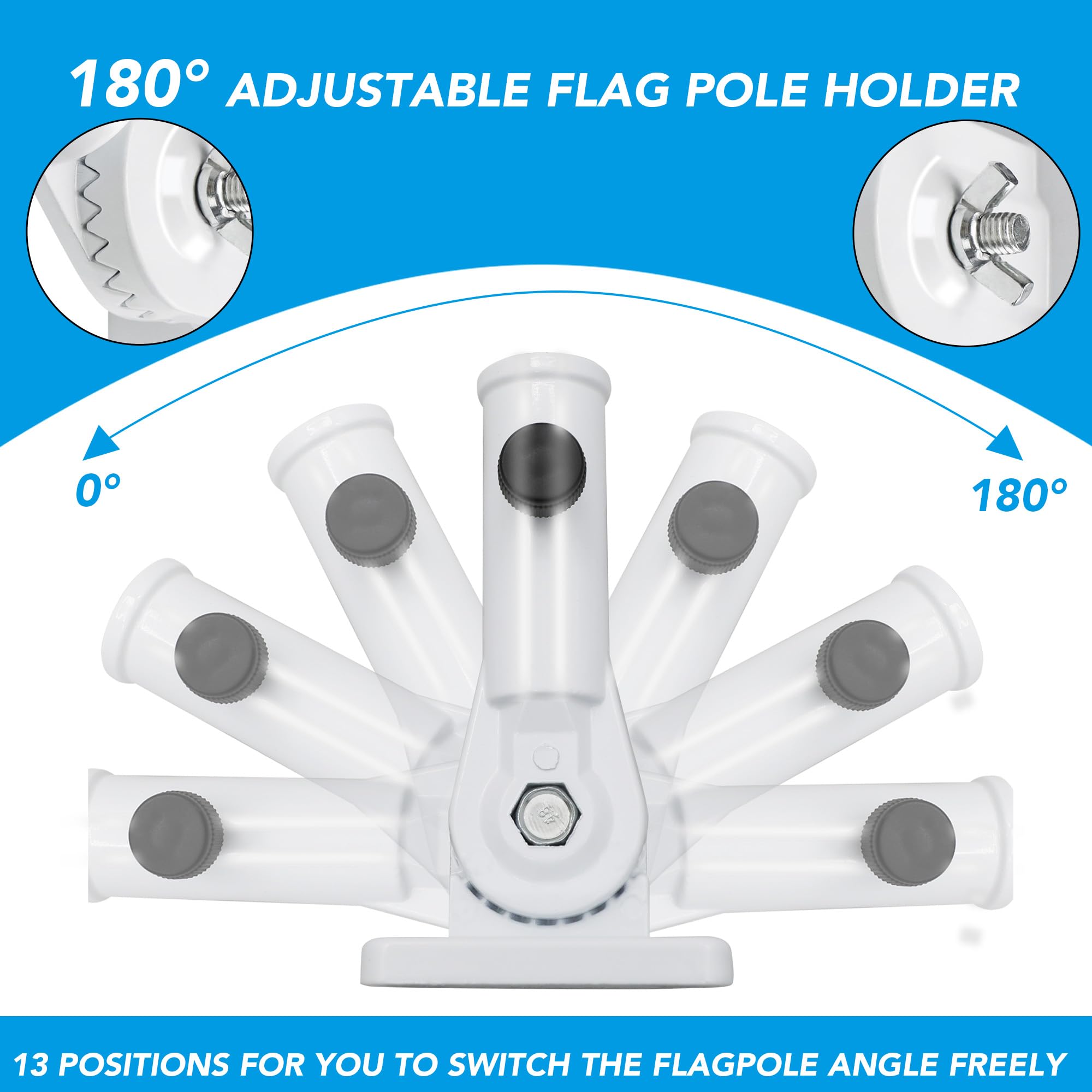 Snapklik.com : Flag Pole Holder For Outside House, Adjustable Flag Pole ...