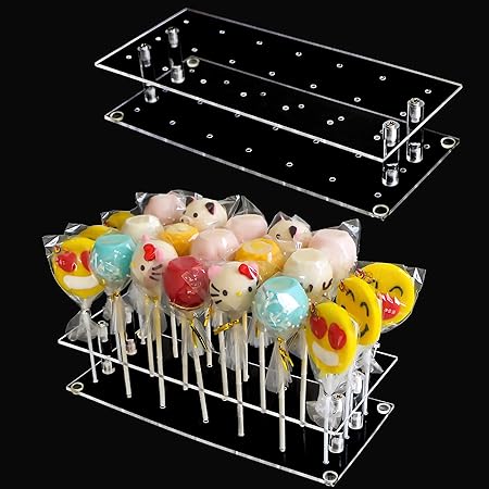Amazon.com: YestBuy Acrylic Cake Pop Display Stand , 30 Hole Clear ...