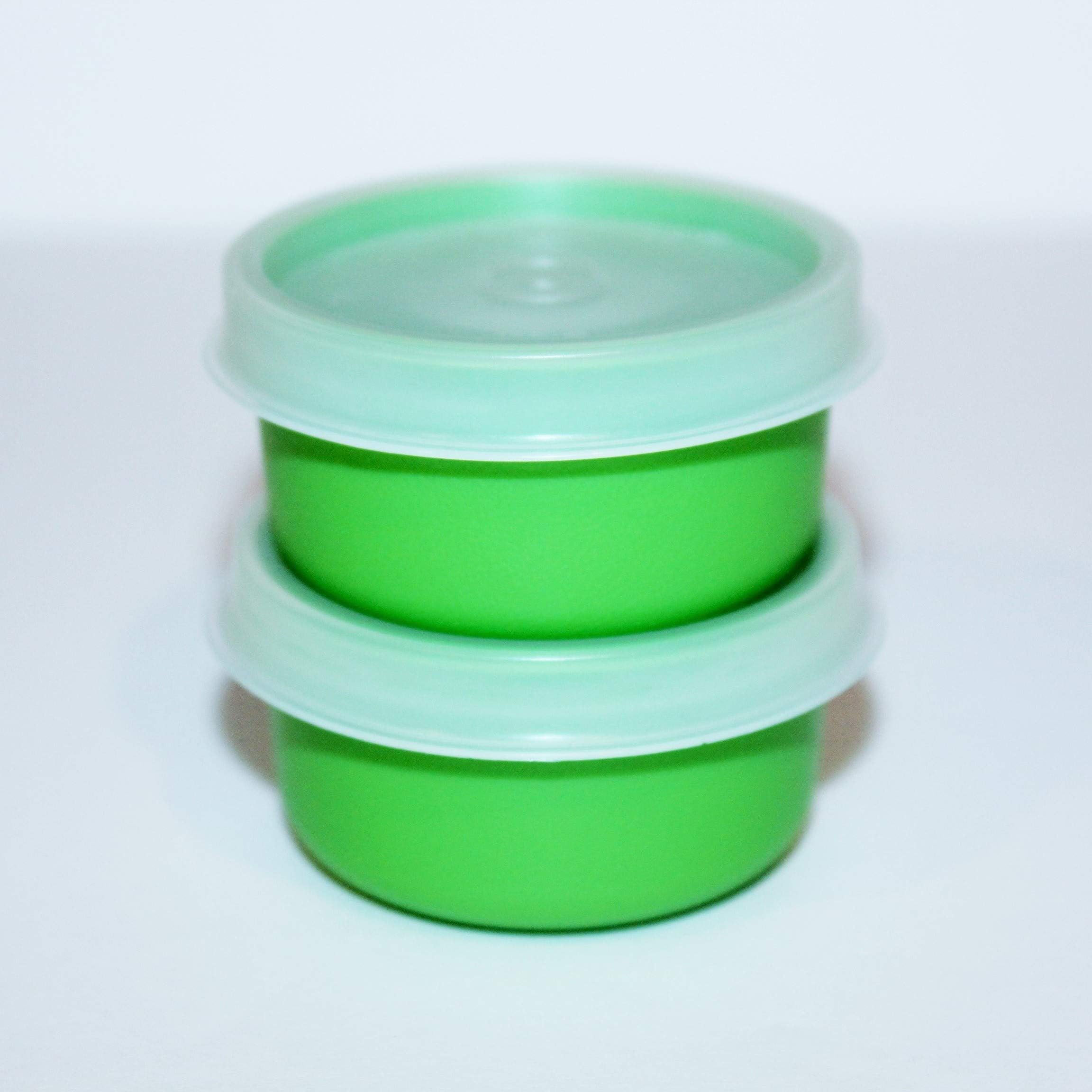 Amazon.com: Tupperware Set of 5 Smidgets 1 Ounce Mini Containers Green ...