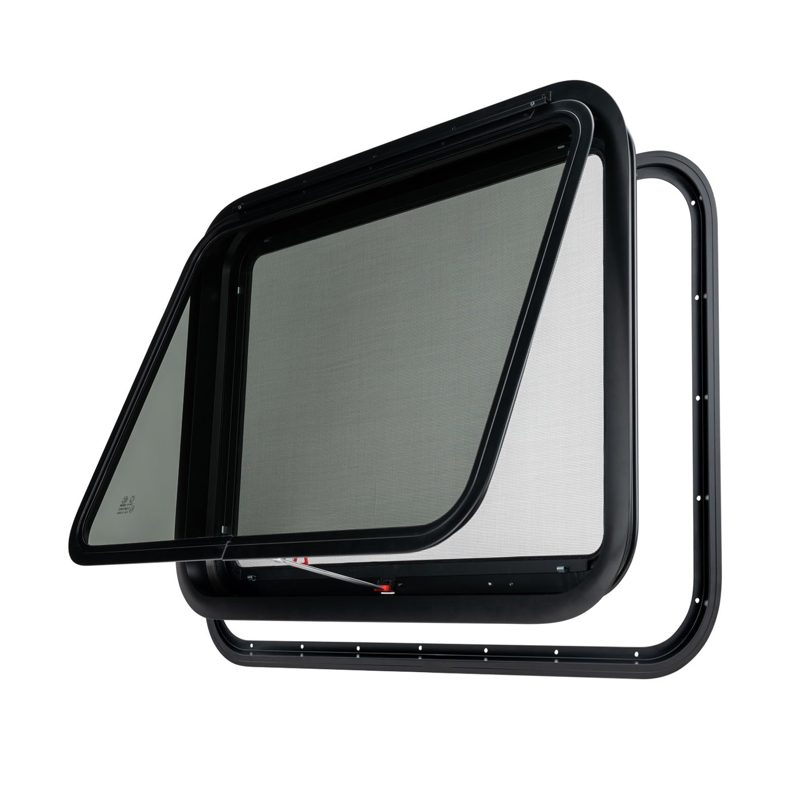 Snapklik.com : Dulepax RV Exit Window, 36W X 22H, Black Tempered Glass ...