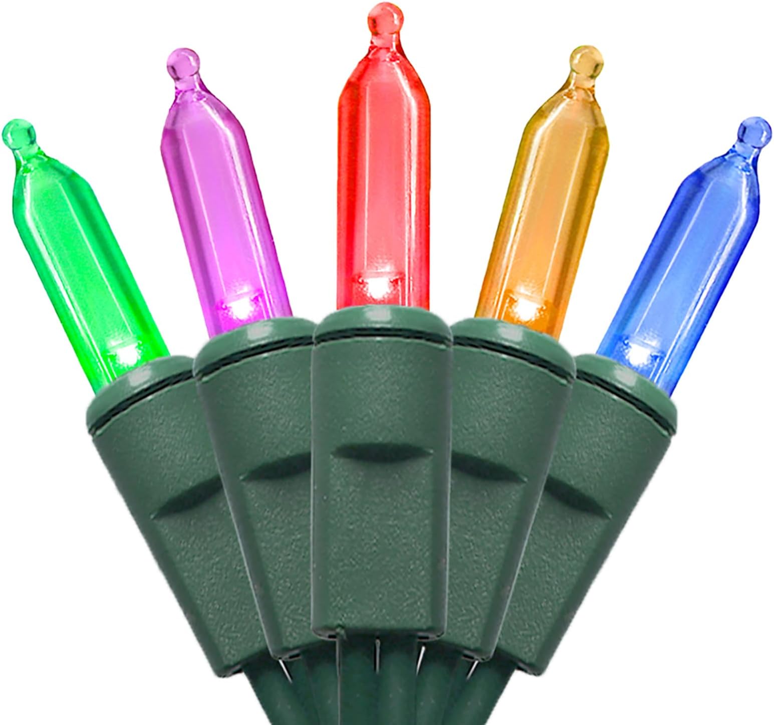 Amazon.com: Indoor/Outdoor 35-Count Multi Color Christmas Light Set ...