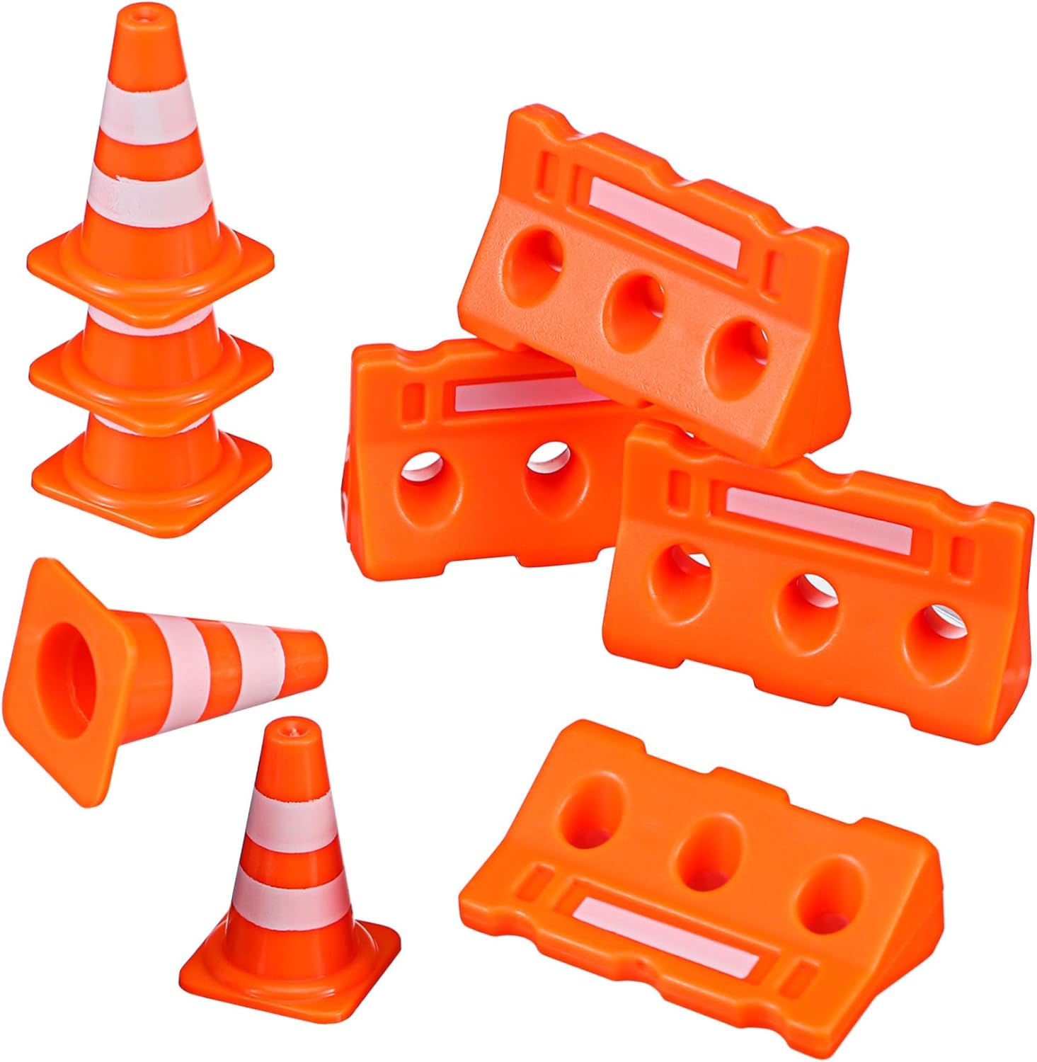 jojofuny 24 Pcs Toys Traffic Cones Toy Traffic Fence Signs Model Child ...