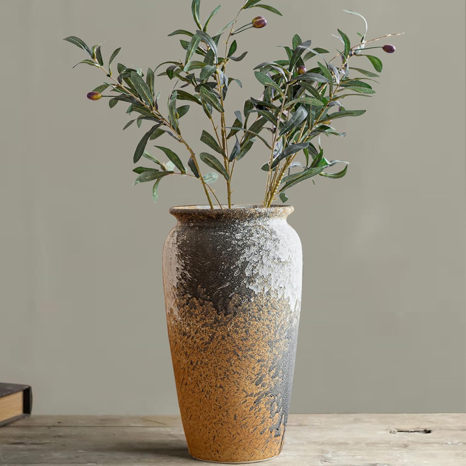 Amazon.com: COTYNI Rustic Ceramic Floor Large Vase for Farmhouse Decor ...