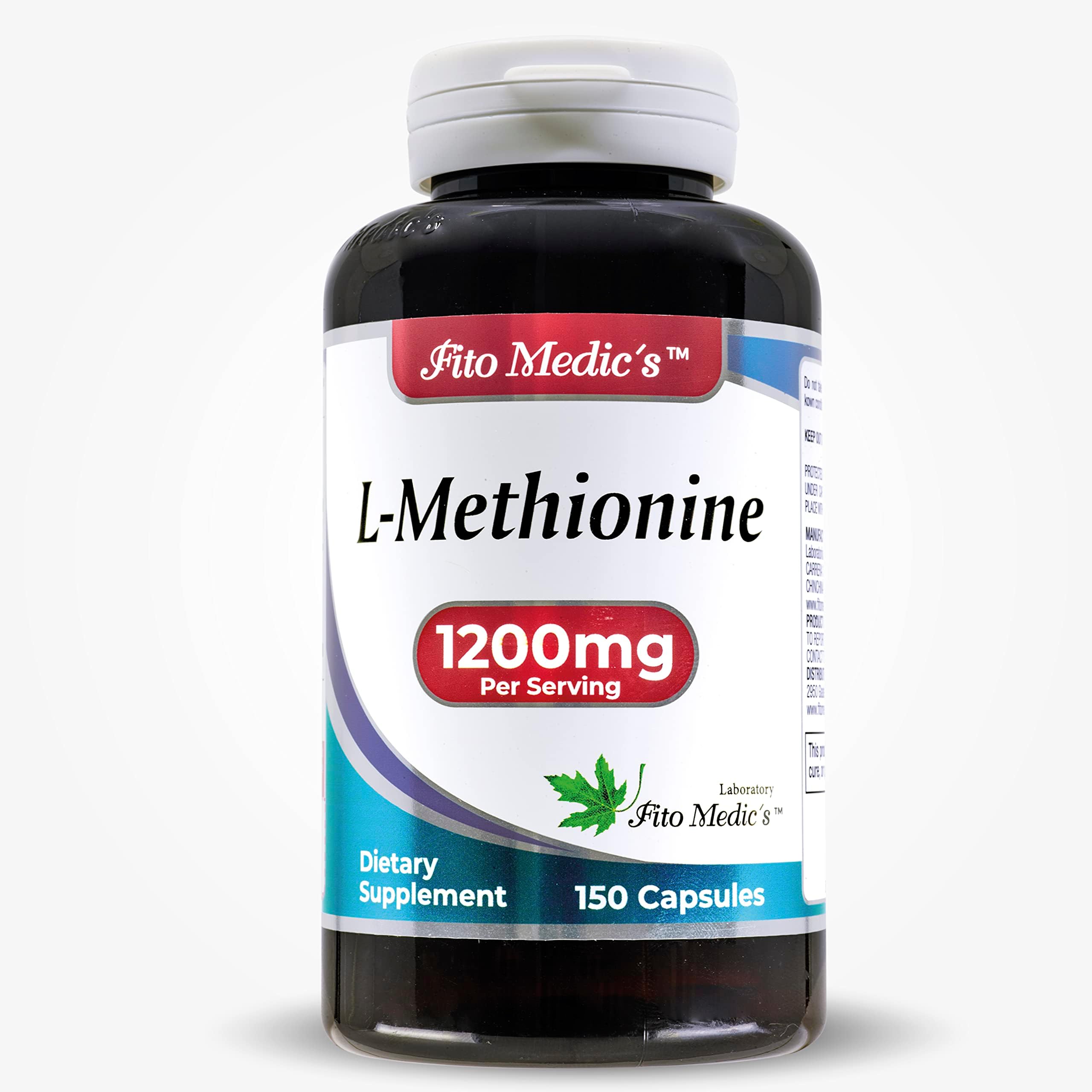 Amazon.com: FITO MEDIC'S Lab - Methionine, L Methionine 1200mg | 150 ...