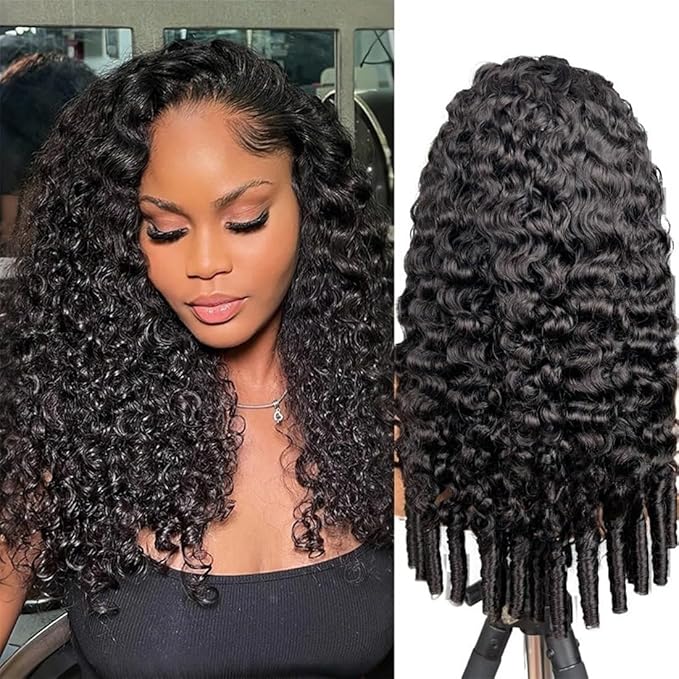 Amazon.com : ISEE Half Wig Human Hair for Women 18 Inch Burmese Curly ...