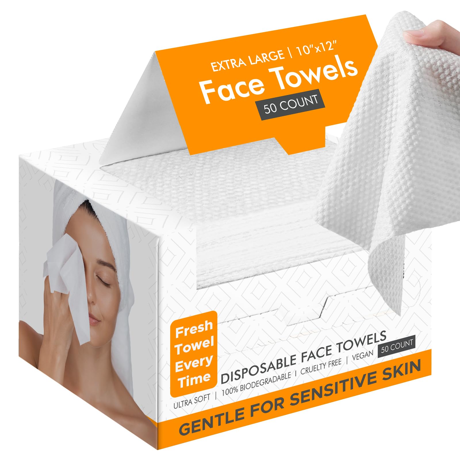 Amazon.com: Face Towels - Ultra Soft and Thick Disposable Face ...