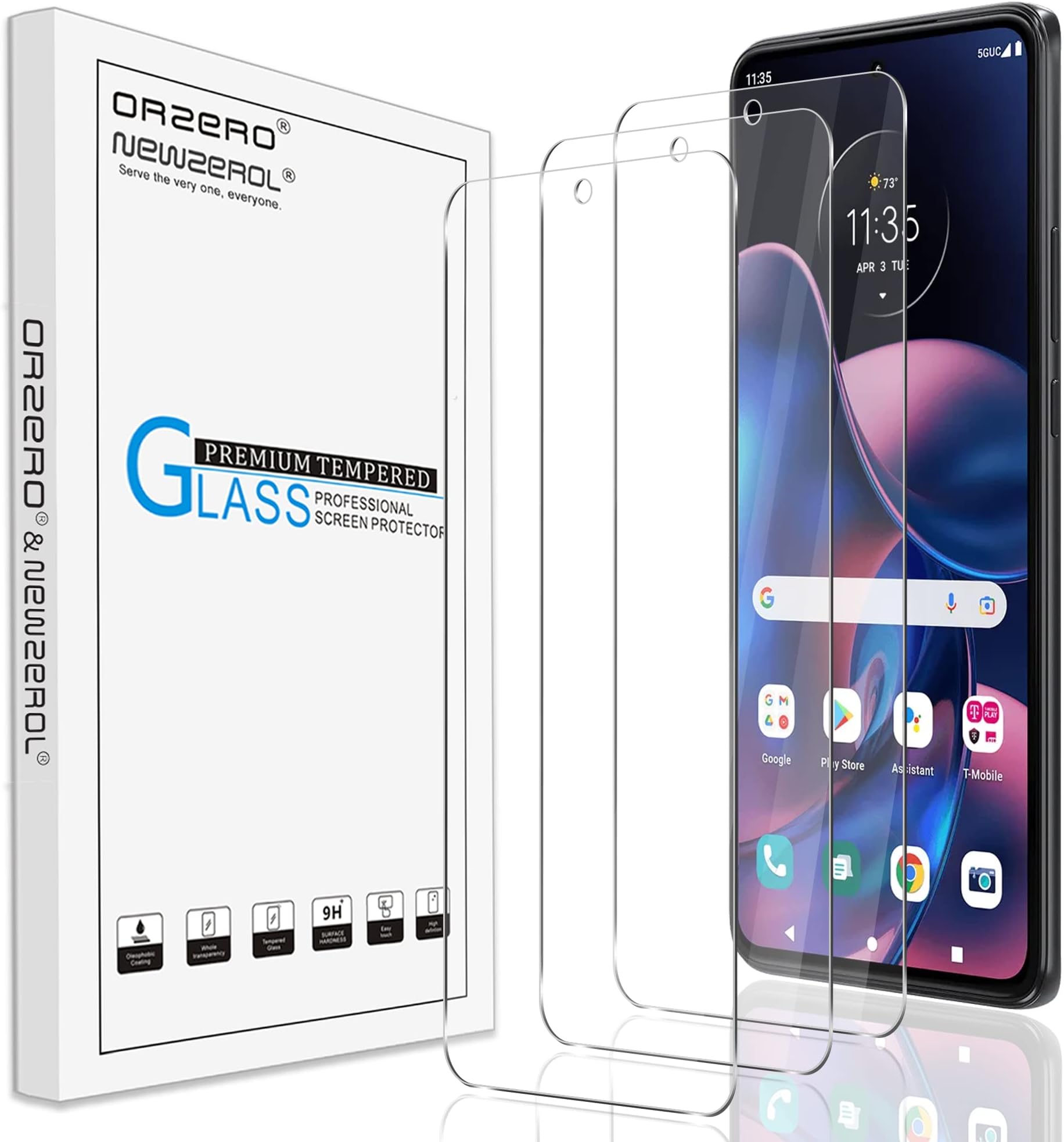 Amazon.com: for Motorola Edge 2022 Tempered Glass Screen Protector - [2 ...