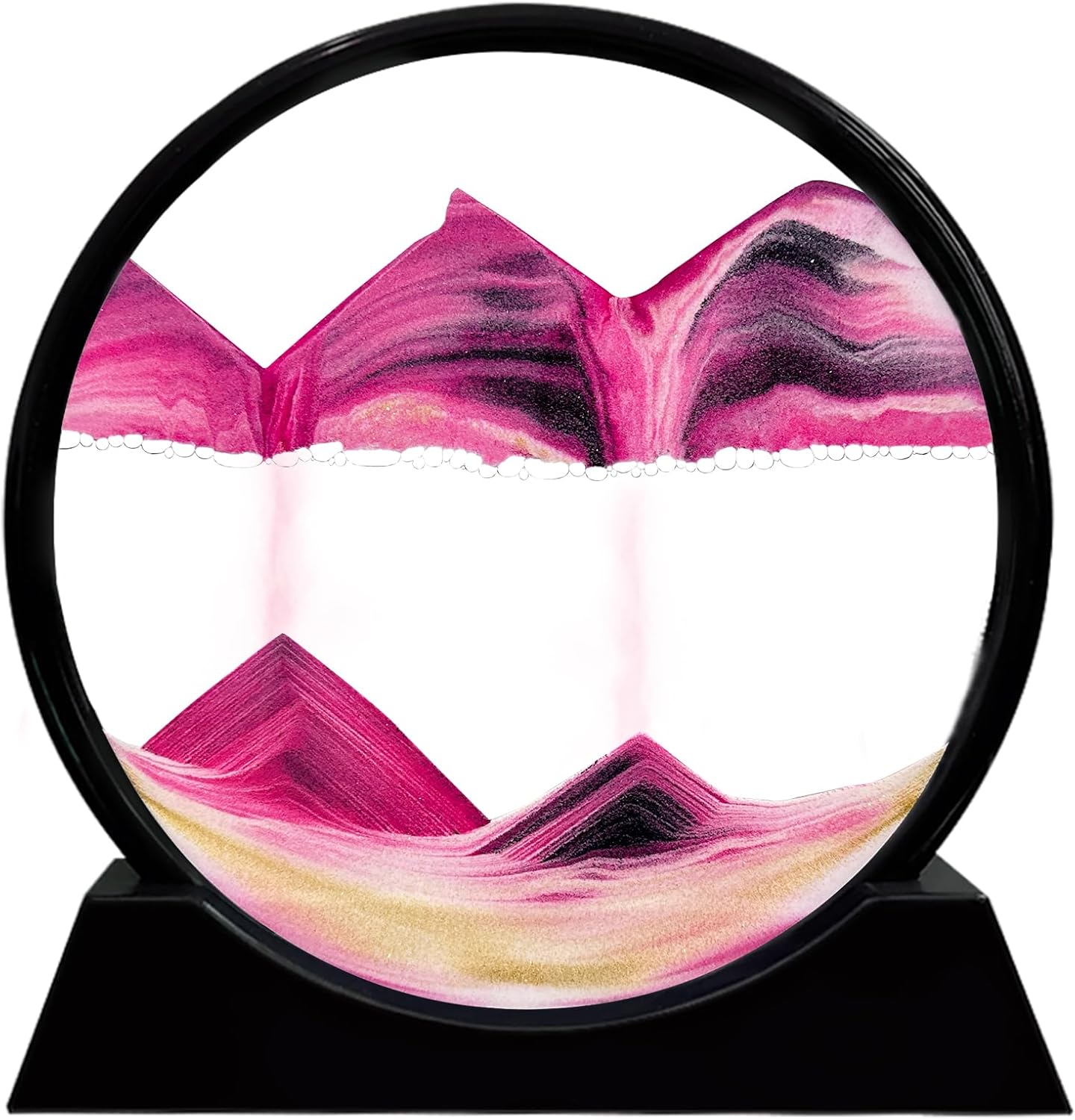 Amazon.com: Laenshi Moving Sand Art Picture Round Glass Moving Sand Art ...