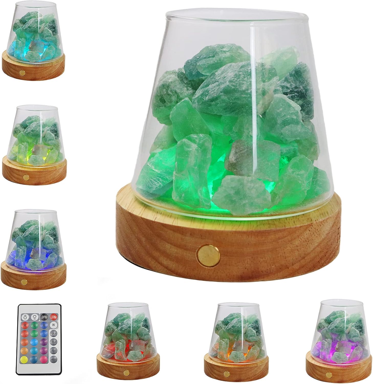 Amazon.com: Fuoruisi Crystal Stone Night Light USB Himalayan Salt Lamp ...