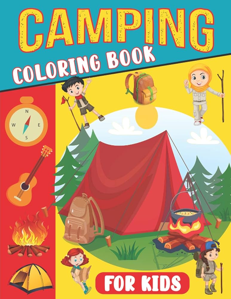 camping equipment coloring pages