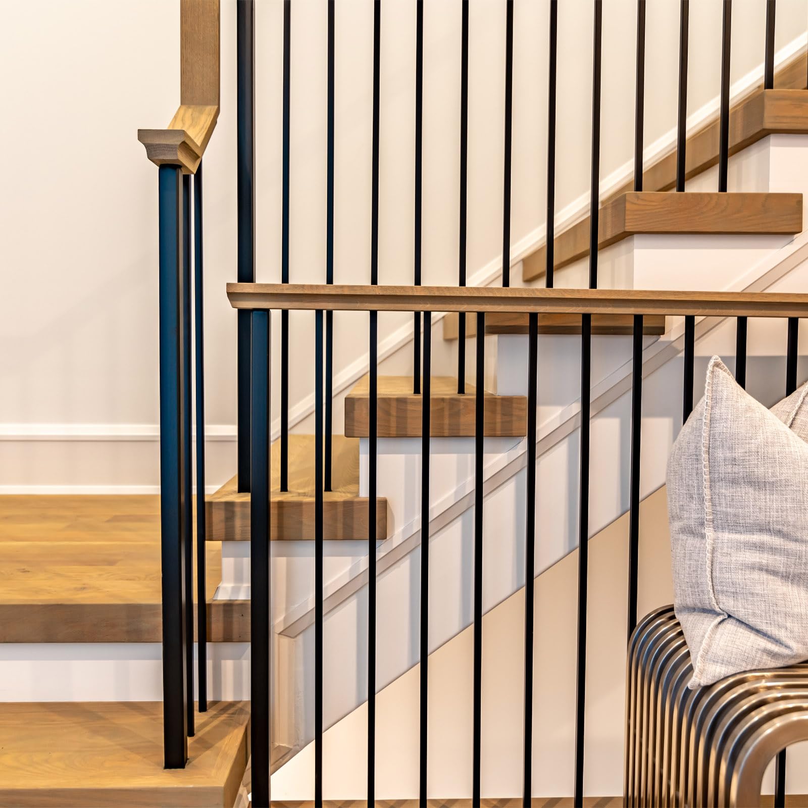 Snapklik.com : 30 Pack Wrought Iron Balusters For Staircase, 1/2" X 44 ...