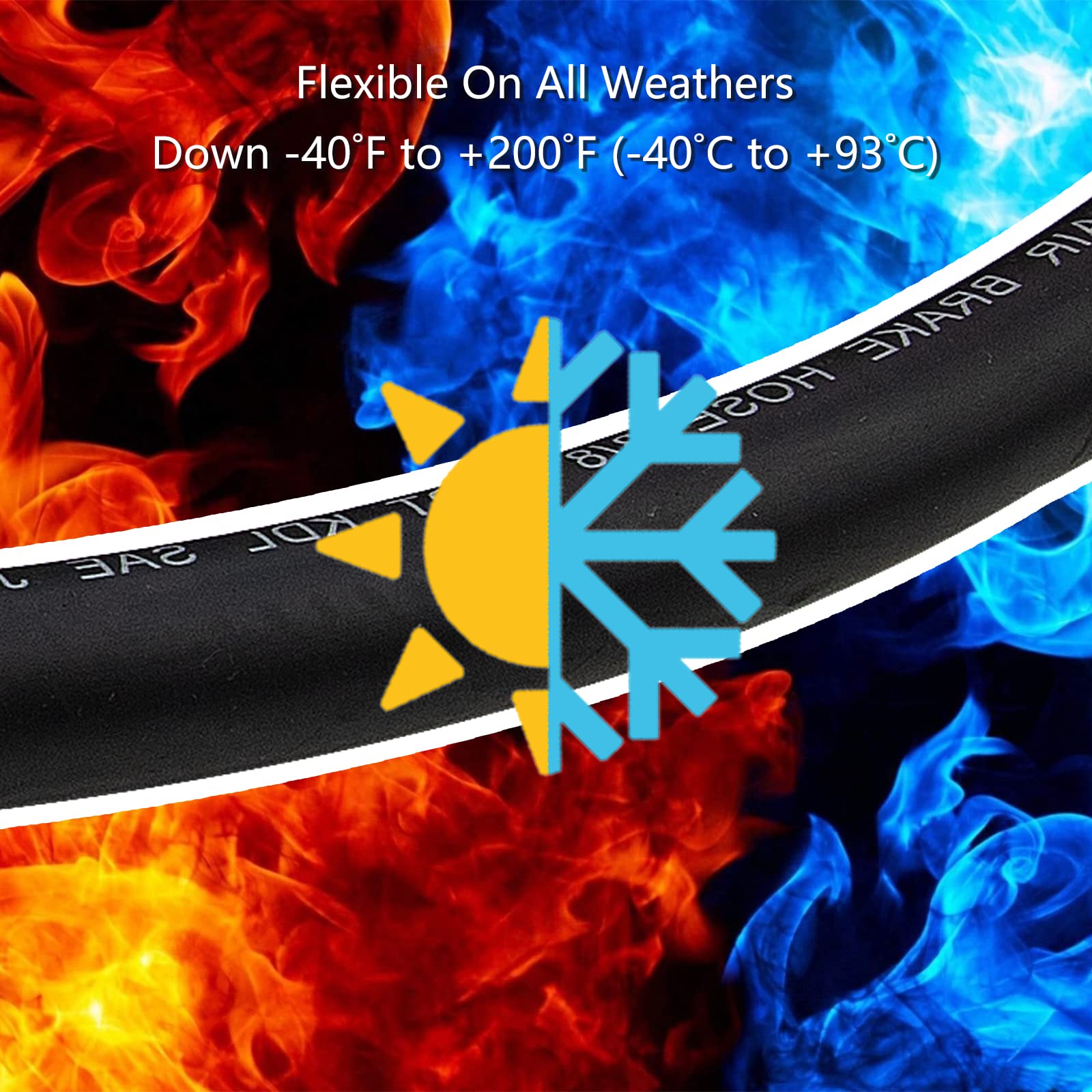 Snapklik.com : 15Ft 3 In 1 ABS Air Power Line Hose Wrap Airline Air ...