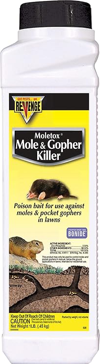 Amazon.com : BONIDE PRODUCTS INC 1 LB MOLETOX, Mole & Gopher KILLER ...