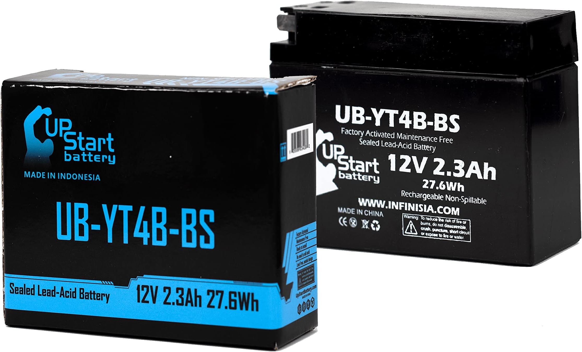YT4B-BS Battery Replacement (2.3Ah, 12v, Sealed) Factory Activated ...